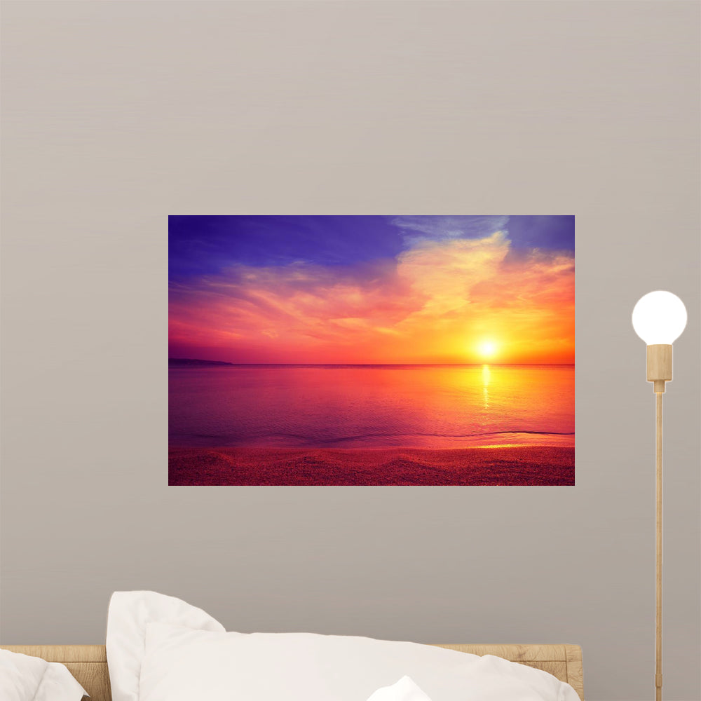 Magical Morning Beach Sunrise Wall Decal - WallMonkeys.com – Wallmonkeys