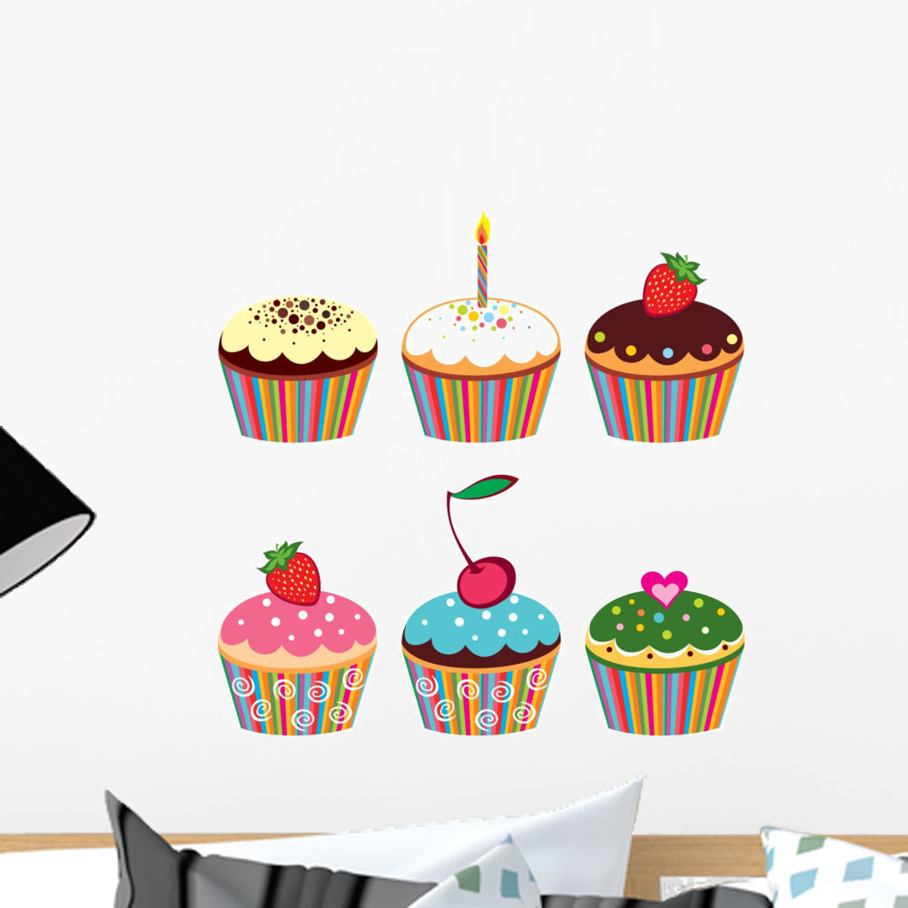Simple Birthday Cupcake Wall Stickers – Wallmonkeys