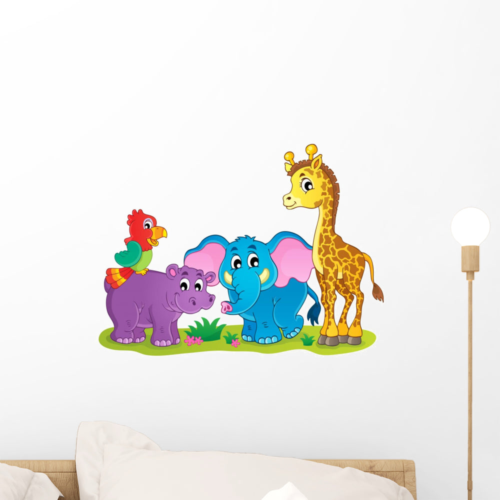 Cute African Animals Theme Wall Decal – Wallmonkeys