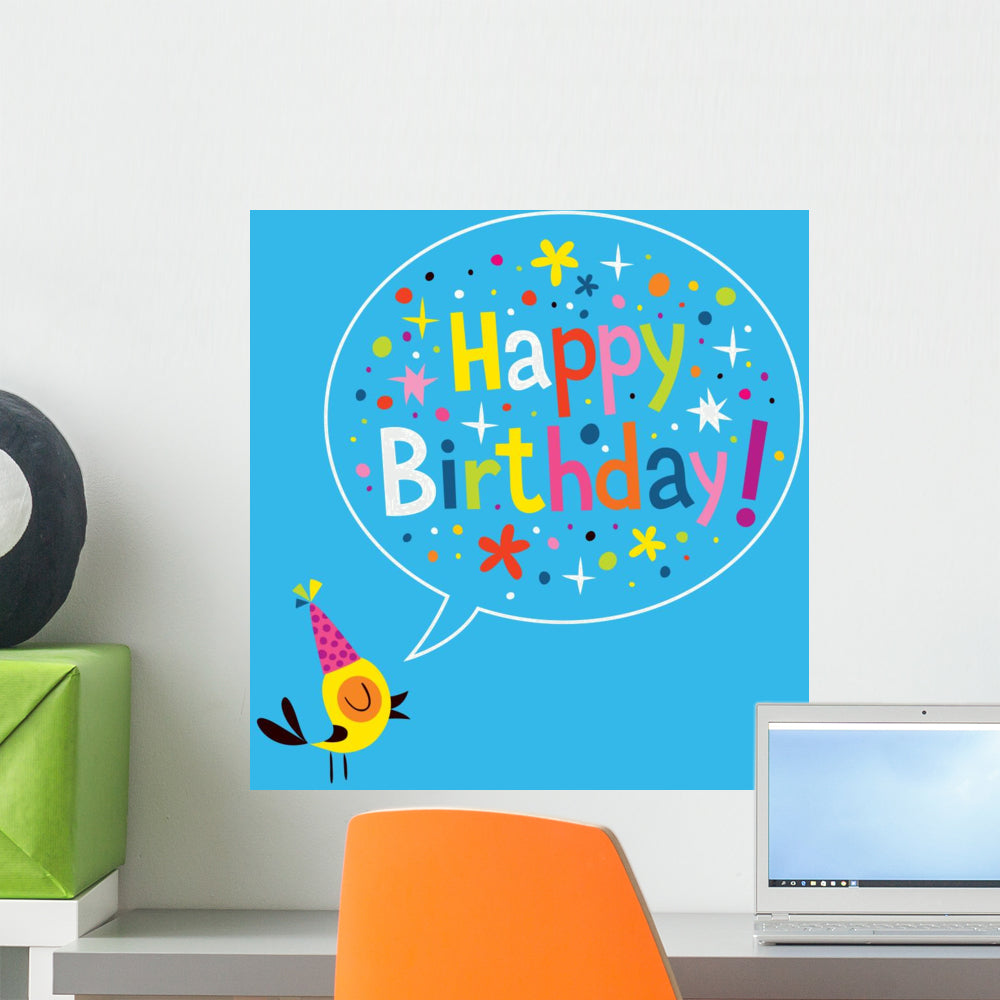 Happy Birthday Card Wall Decal - WallMonkeys.com – Wallmonkeys
