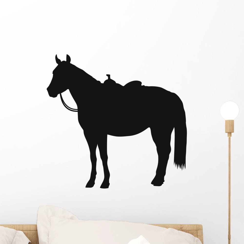 Western Horse Silhouette Wall Decal – Wallmonkeys