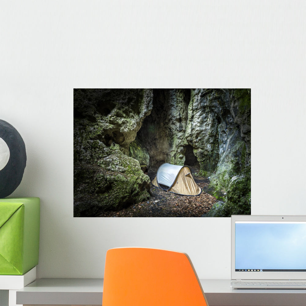 Tent Cave Extreme Camping Wall Mural – Wallmonkeys