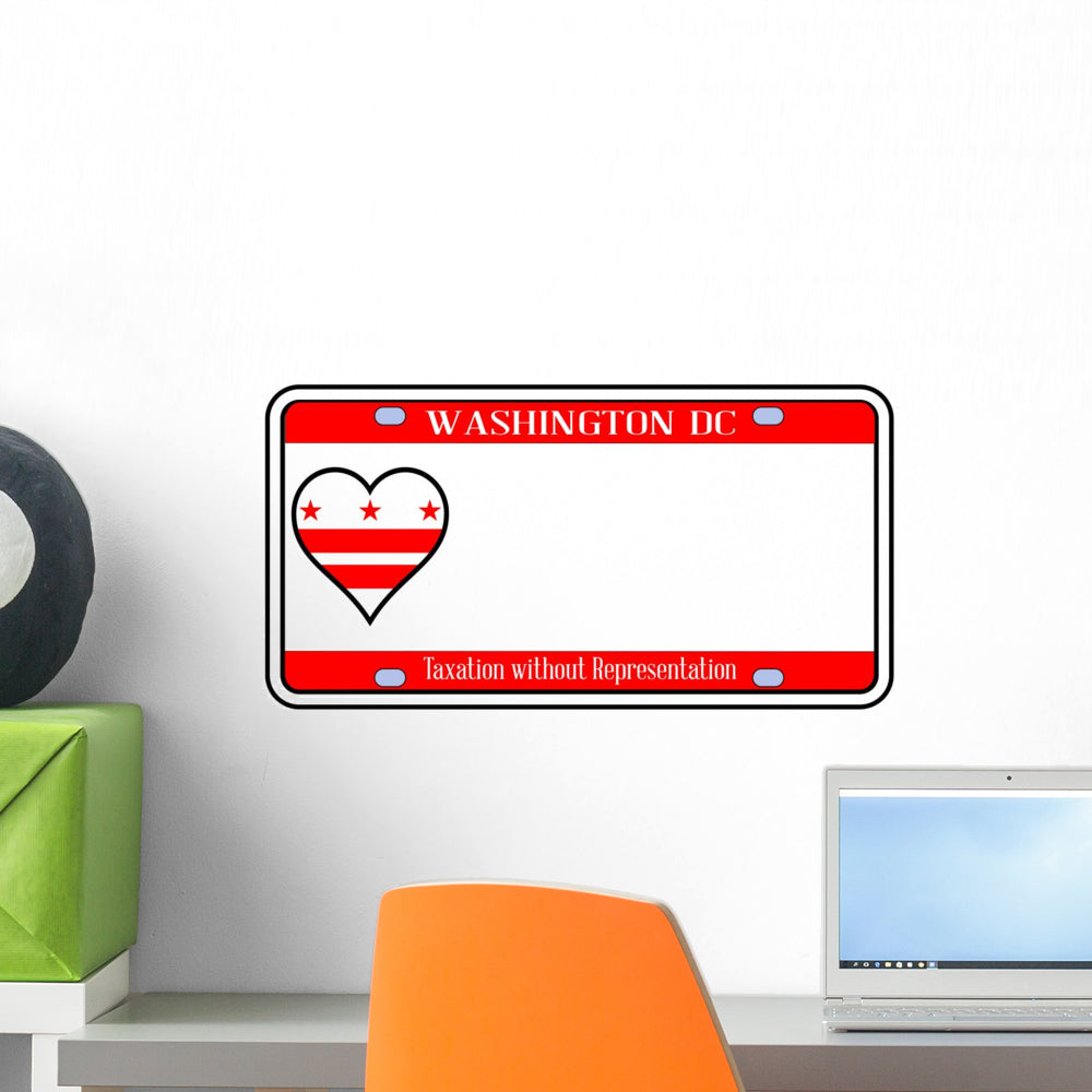 Washington Dc License Plate Wall Decal – Wallmonkeys