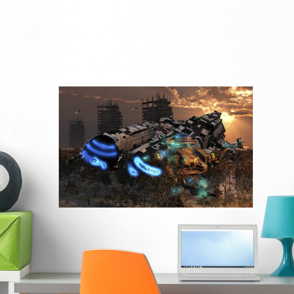 Advanced Futuristic Construction Repair Wall Decal - WallMonkeys.com ...