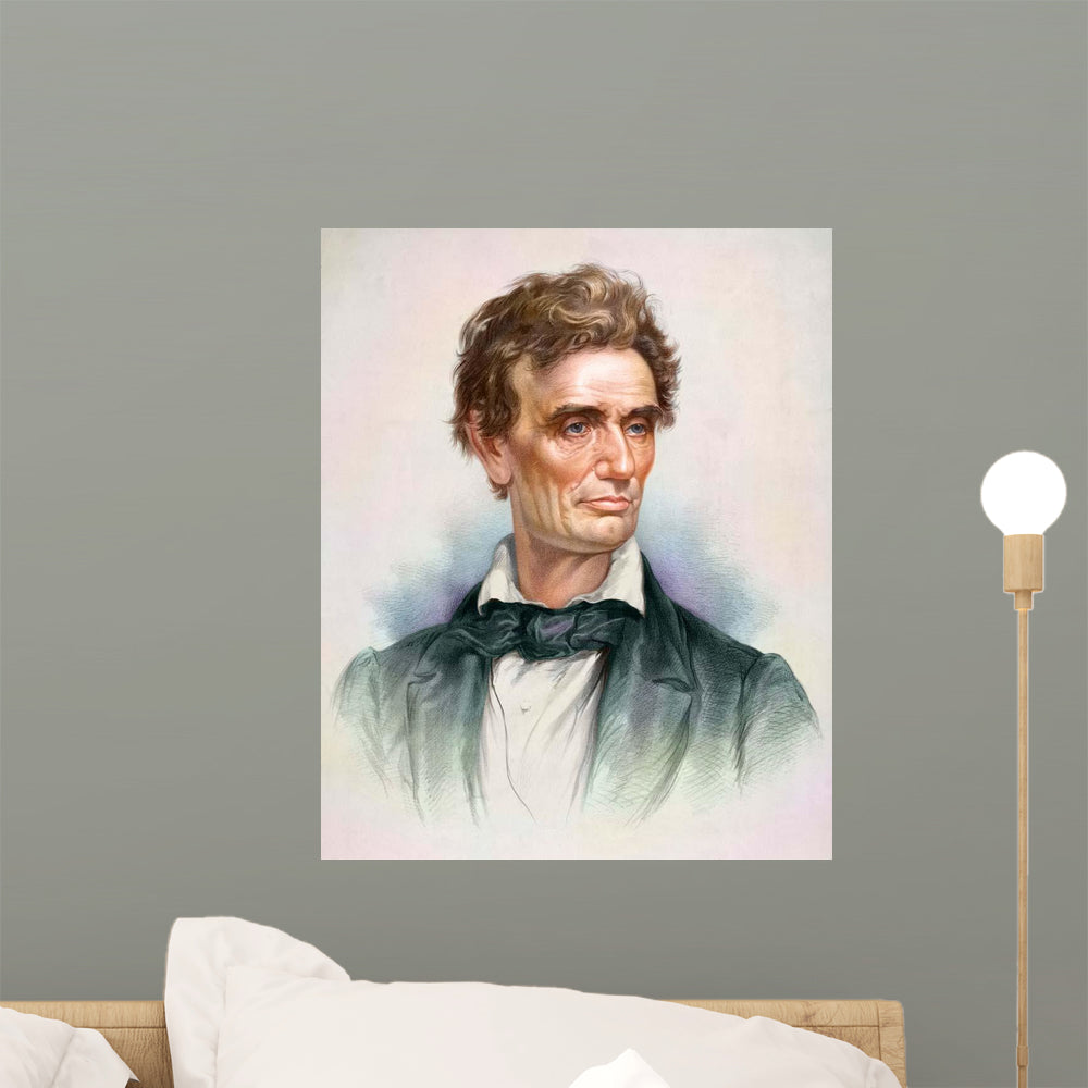 Portrait Young Abraham Lincoln Wall Decal Design 2 - WallMonkeys.com ...
