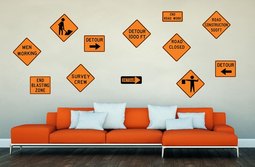 road wall sticker