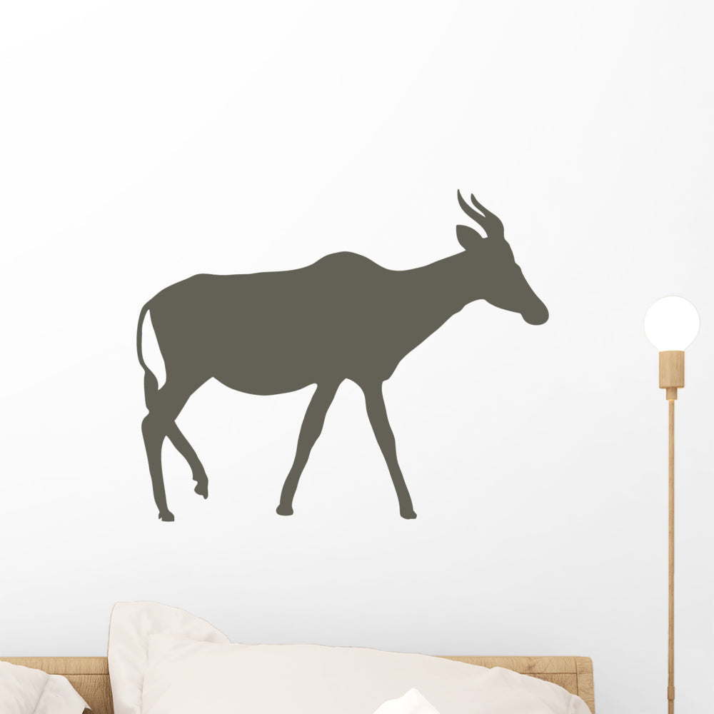Brown Animal Silhouette Antelope Wall Decal - WallMonkeys.com – Wallmonkeys