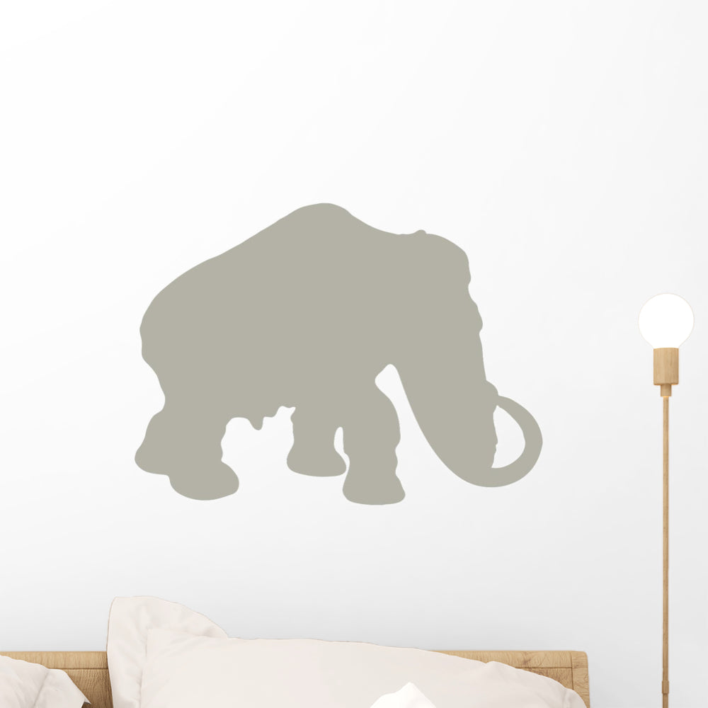 Animal Silhouette Mammoth Tan Wall Decal - WallMonkeys.com – Wallmonkeys