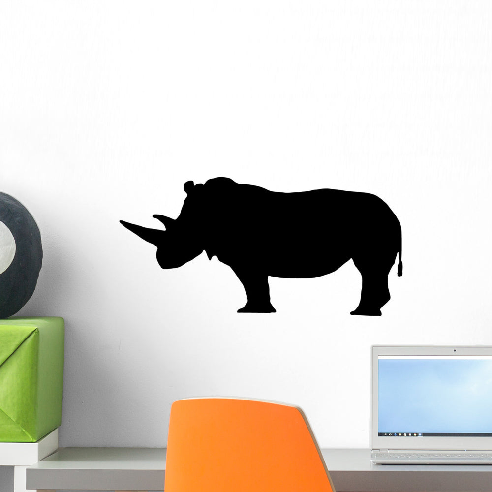 Black Rhinoceros Wall Decal - WallMonkeys.com – Wallmonkeys
