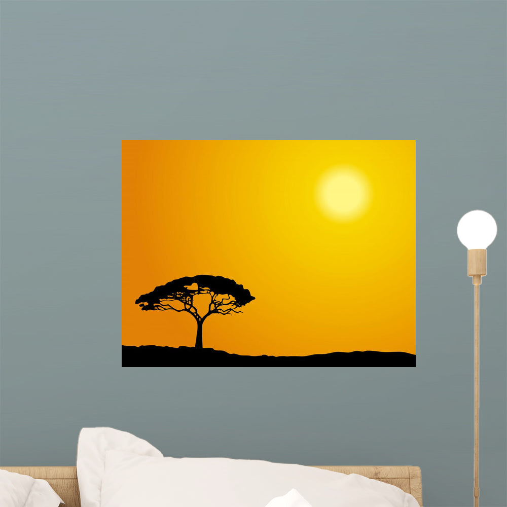 African Tree Wall Decal - WallMonkeys.com – Wallmonkeys