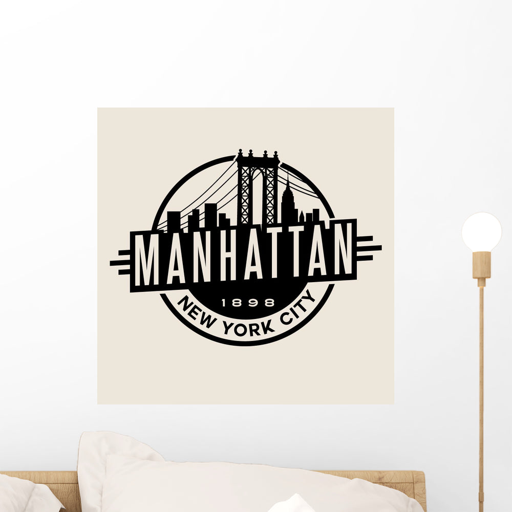 Manhattan Emblem NYC Wall Decal - WallMonkeys.com – Wallmonkeys