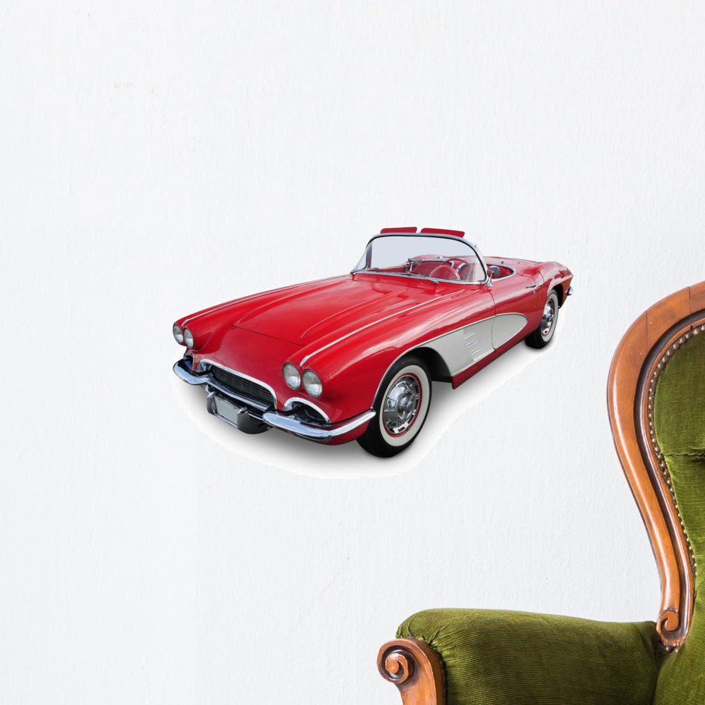 Classic Convertible Sports Car Wall Decal – Wallmonkeys