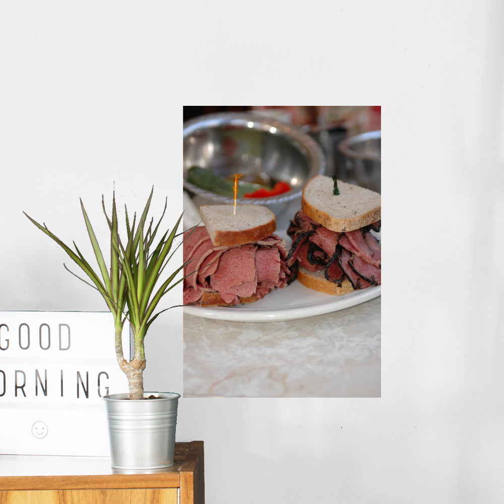 Deli Sandwich Wall Mural – Wallmonkeys