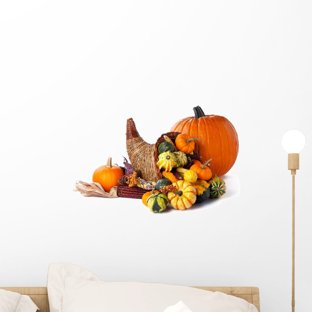 Pumpkin and Cornucopia Wall Decal - WallMonkeys.com – Wallmonkeys