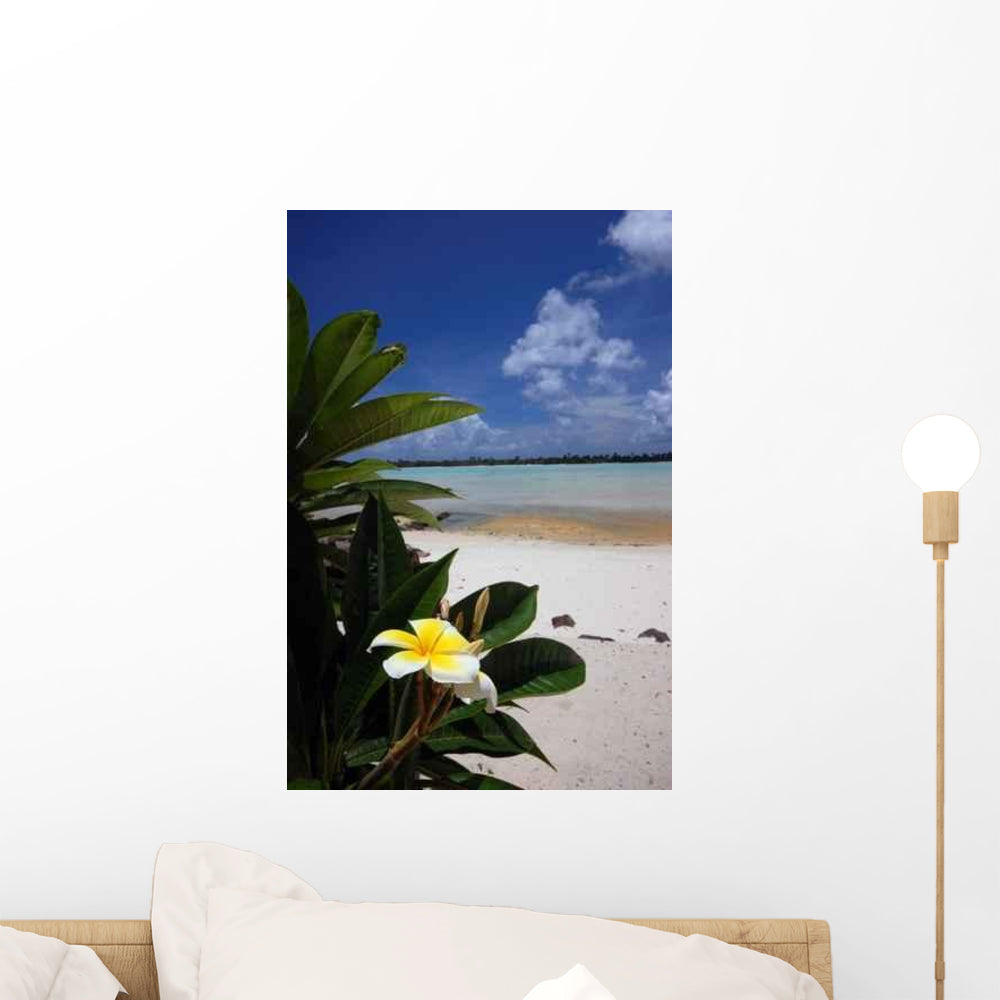 Tiare White Sand Beach Wall Decal - WallMonkeys.com – Wallmonkeys