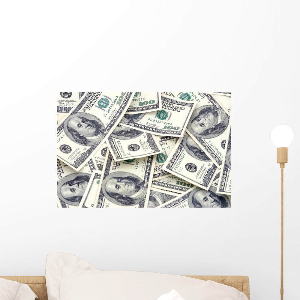 Hundred Dollar Bills Wall Mural – Wallmonkeys