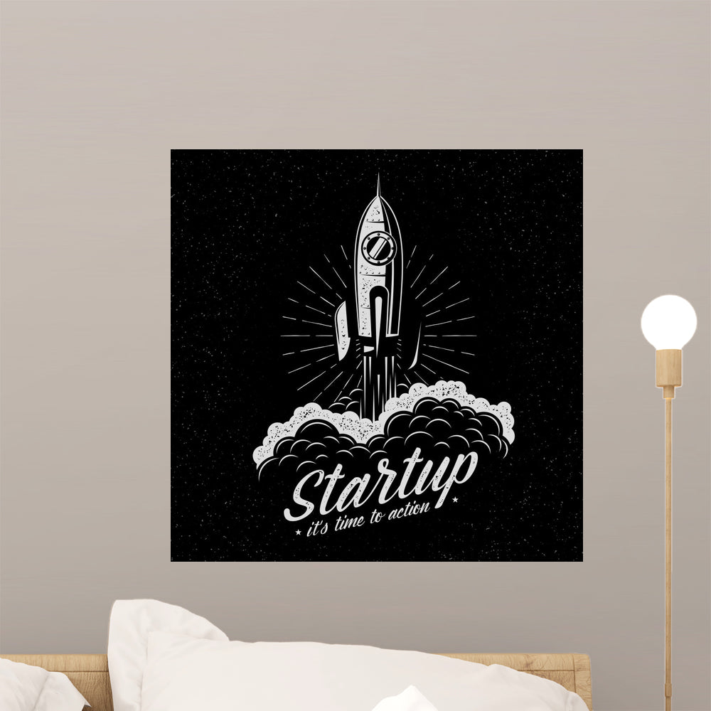 Rocket Takes off Startup Wall Mural – Wallmonkeys