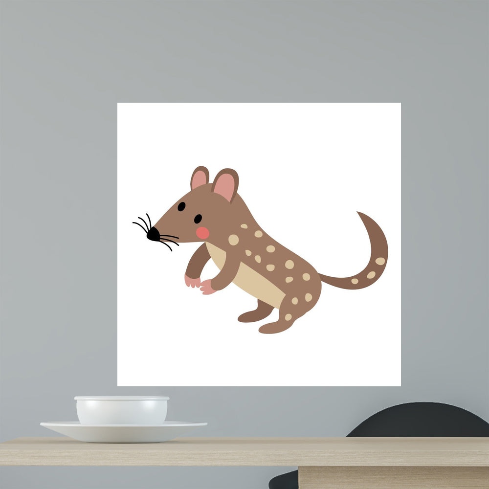 Standing Quoll Animal Cartoon Wall Decal - WallMonkeys.com – Wallmonkeys