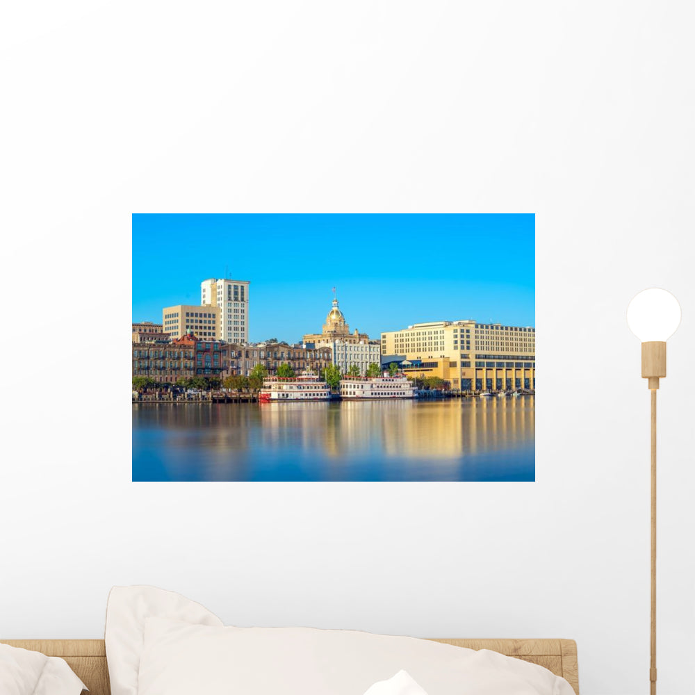 Riverfront Downtown Savannah Georgia Wall Decal - WallMonkeys.com ...