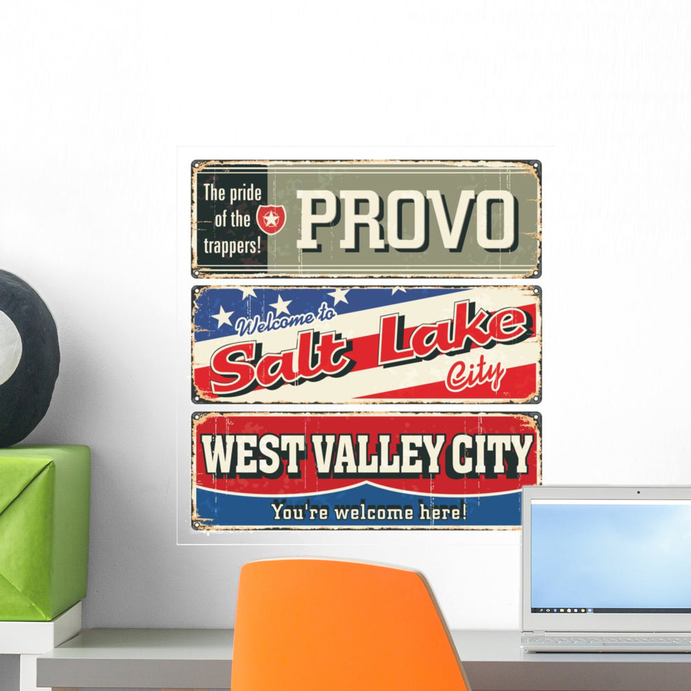 Vintage Tin Sign Collection 2 Wall Decal - WallMonkeys.com – Wallmonkeys