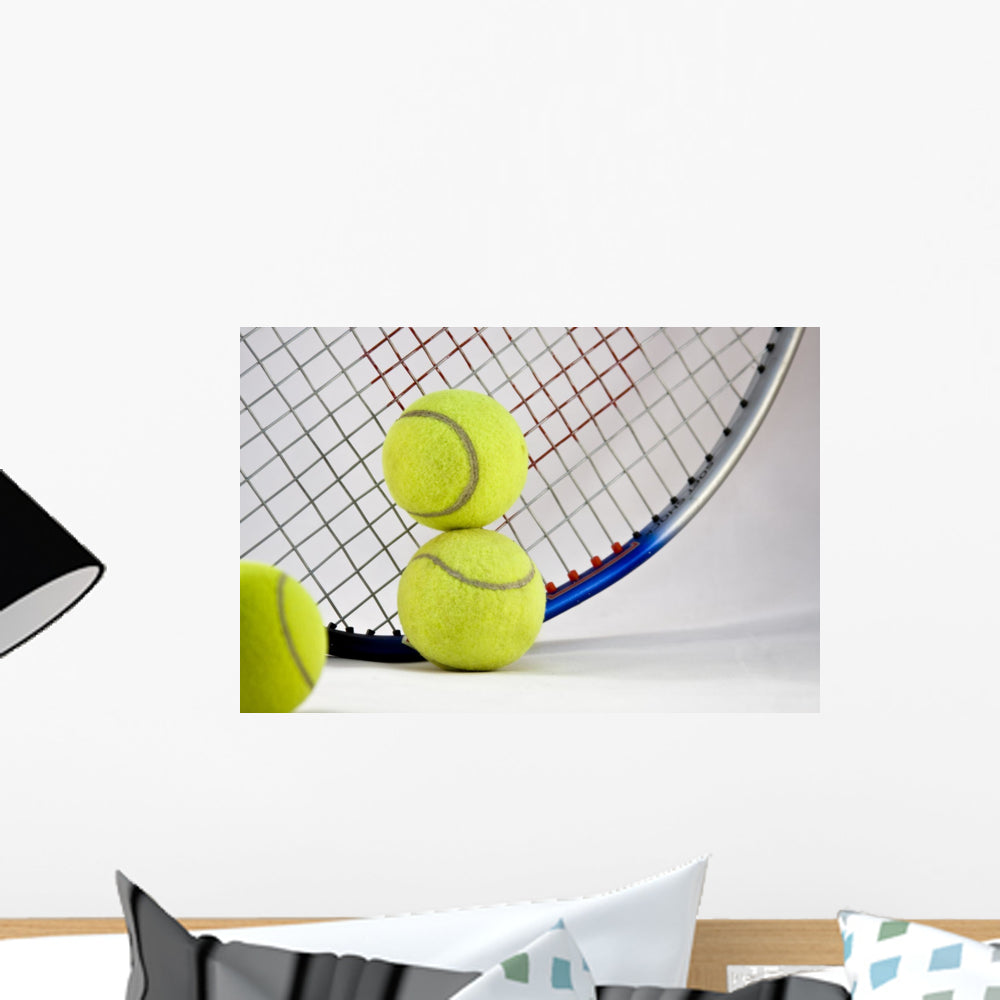 Tennis Racket and Balls Wall Mural – Wallmonkeys