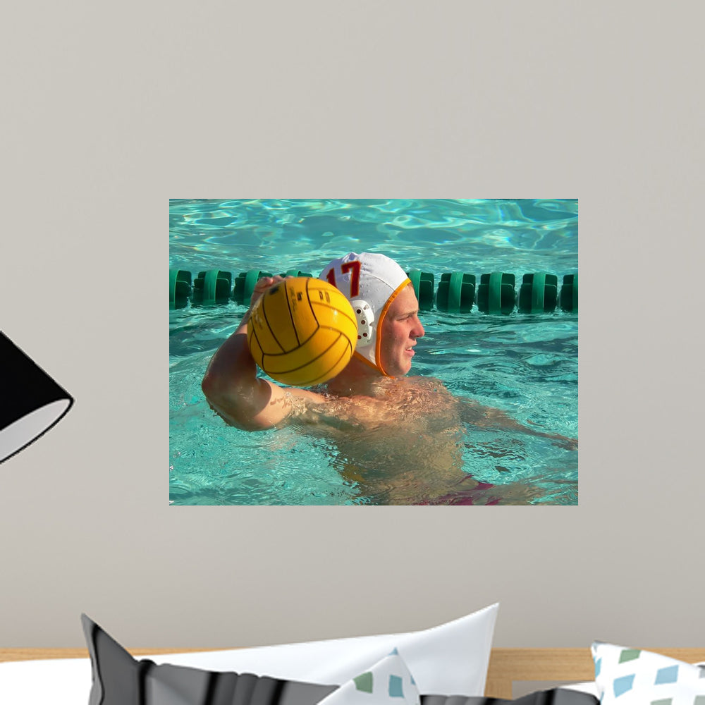Water Polo Player Wall Mural – Wallmonkeys