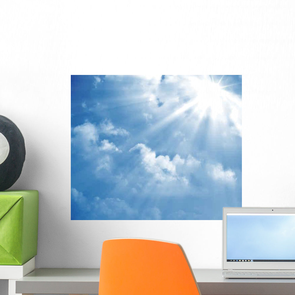 Blue Sky Sun Ray Wall Decal - WallMonkeys.com – Wallmonkeys