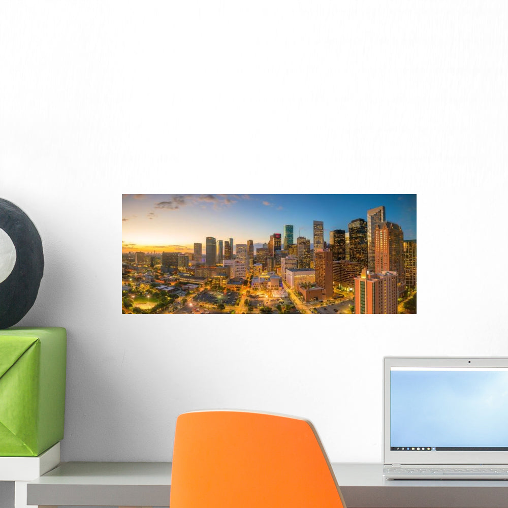 Downtown Houston Skyline Wall Decal - WallMonkeys.com – Wallmonkeys