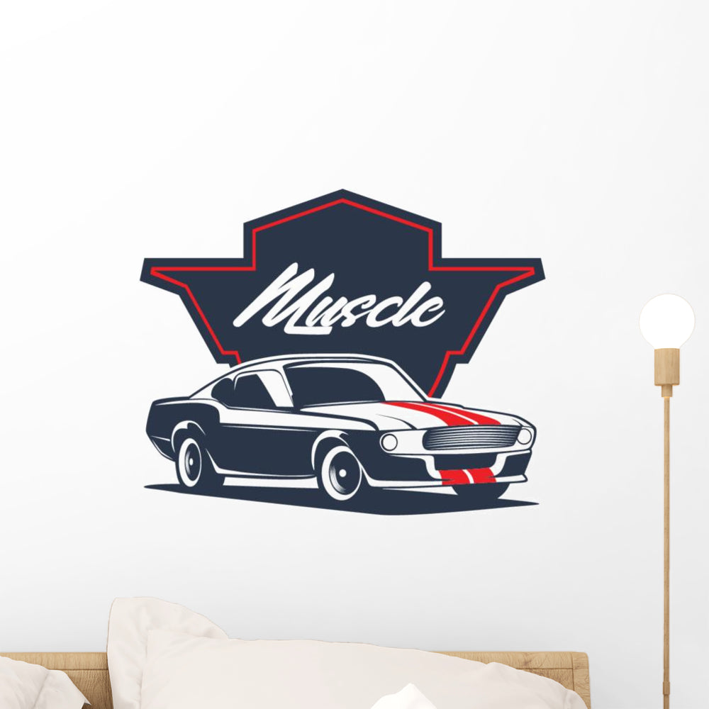 Vintage American Muscle Car Wall Decal - WallMonkeys.com – Wallmonkeys