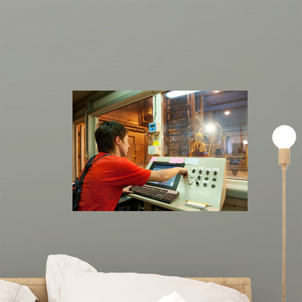 Factory Operator Wall Decal - WallMonkeys.com – Wallmonkeys