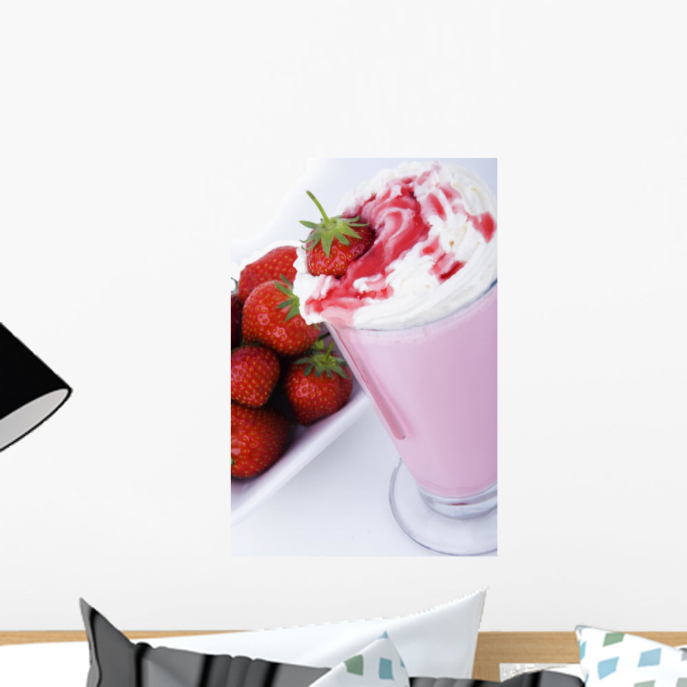 Strawberry Milkshake Wall Decal - WallMonkeys.com – Wallmonkeys