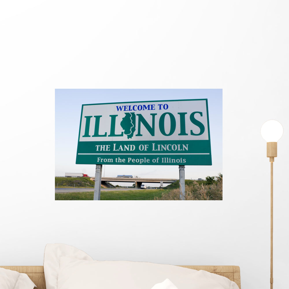 Illinois Welcome Sign Wall Mural – Wallmonkeys