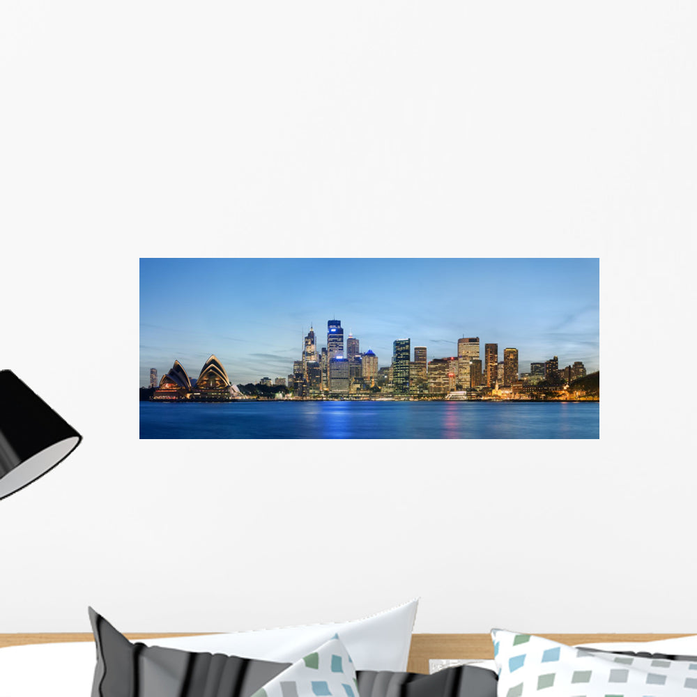 Panoramic Sydney Skyline Wall Mural Panoramic – Wallmonkeys