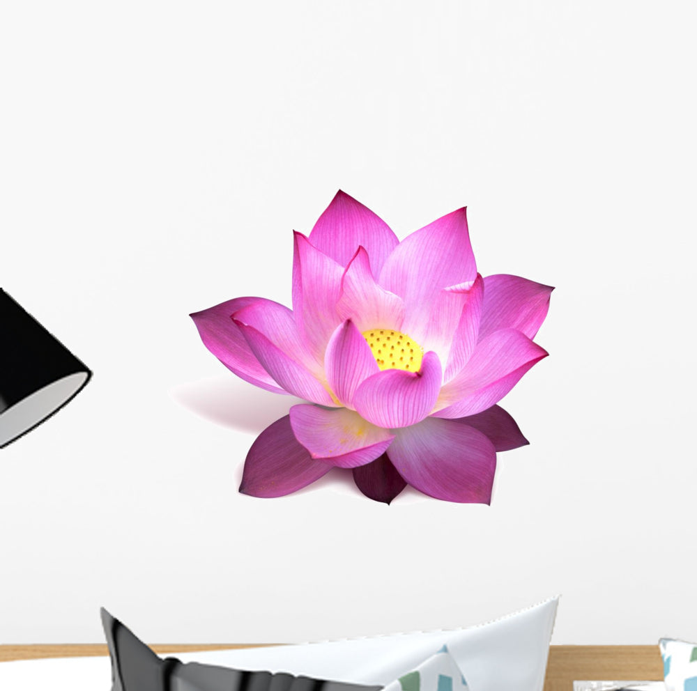Magenta Lotus Flower Wall Decal – Wallmonkeys