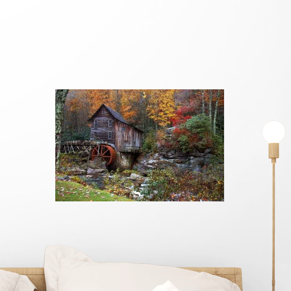 Autumn Grist Mill Wall Decal Design 3 - WallMonkeys.com – Wallmonkeys