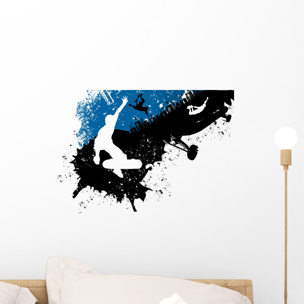 Skateboard Freestyle Abstract Wall Mural – Wallmonkeys