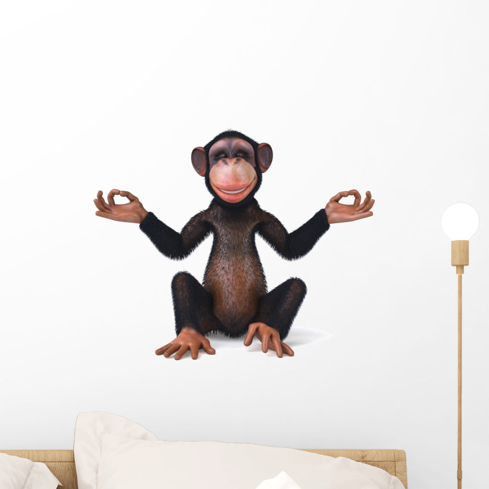 Zen Monkey Wall Decal – Wallmonkeys