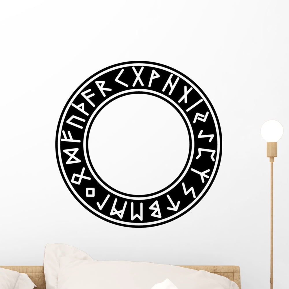 Futhark Circle Viking Runes Wall Decal - WallMonkeys.com – Wallmonkeys