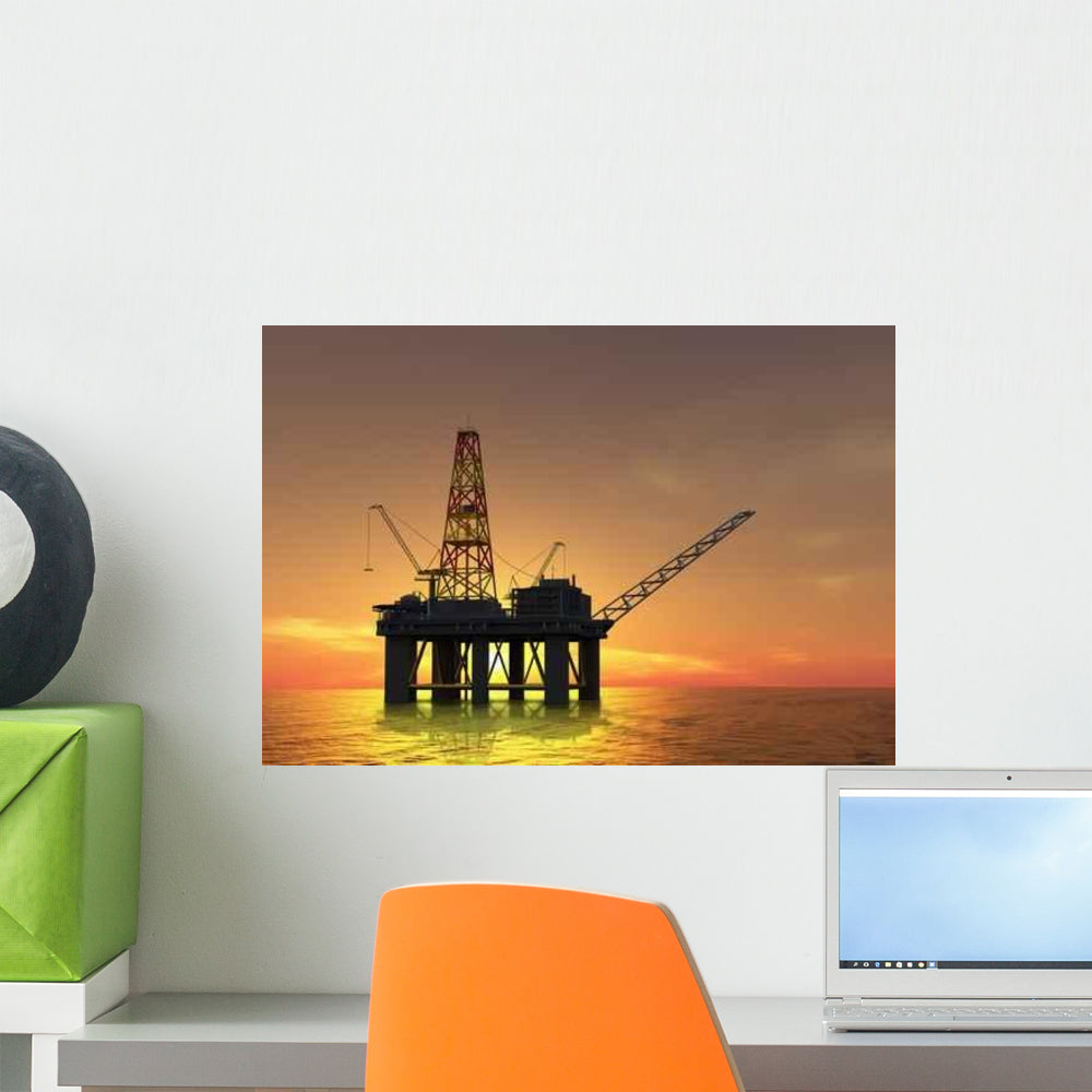 Oil Rig Wall Decal Design 2 - WallMonkeys.com – Wallmonkeys