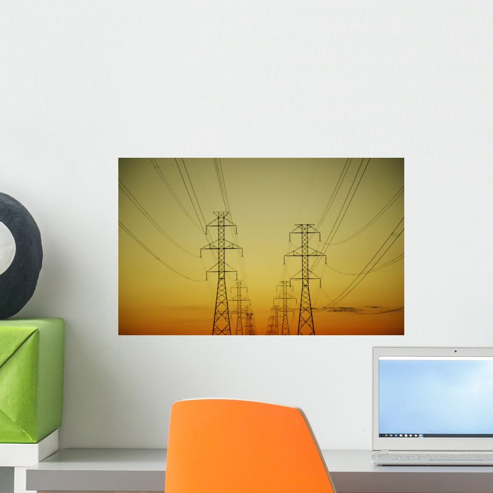 Electricity Pylons Wall Mural – Wallmonkeys