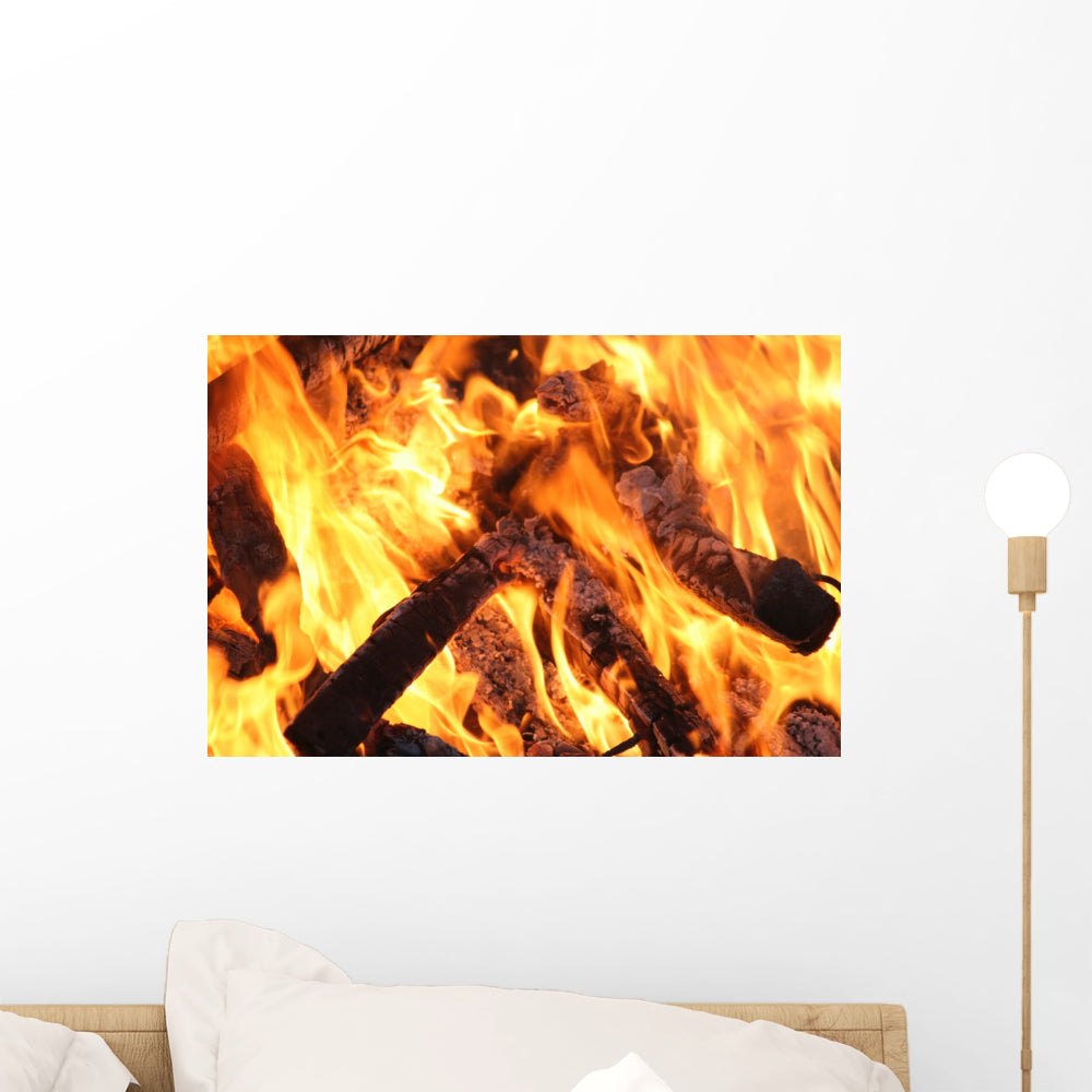 Wood Fire Wall Mural – Wallmonkeys