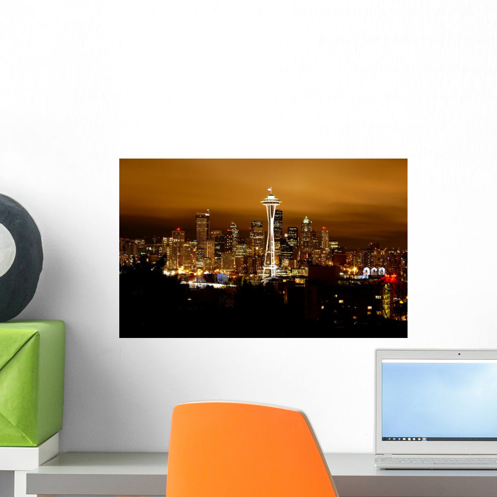 Seattle Skyline Wall Mural – Wallmonkeys