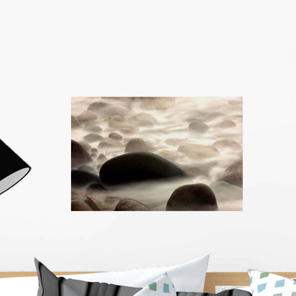 Fog Rolling over Rocks Wall Mural – Wallmonkeys