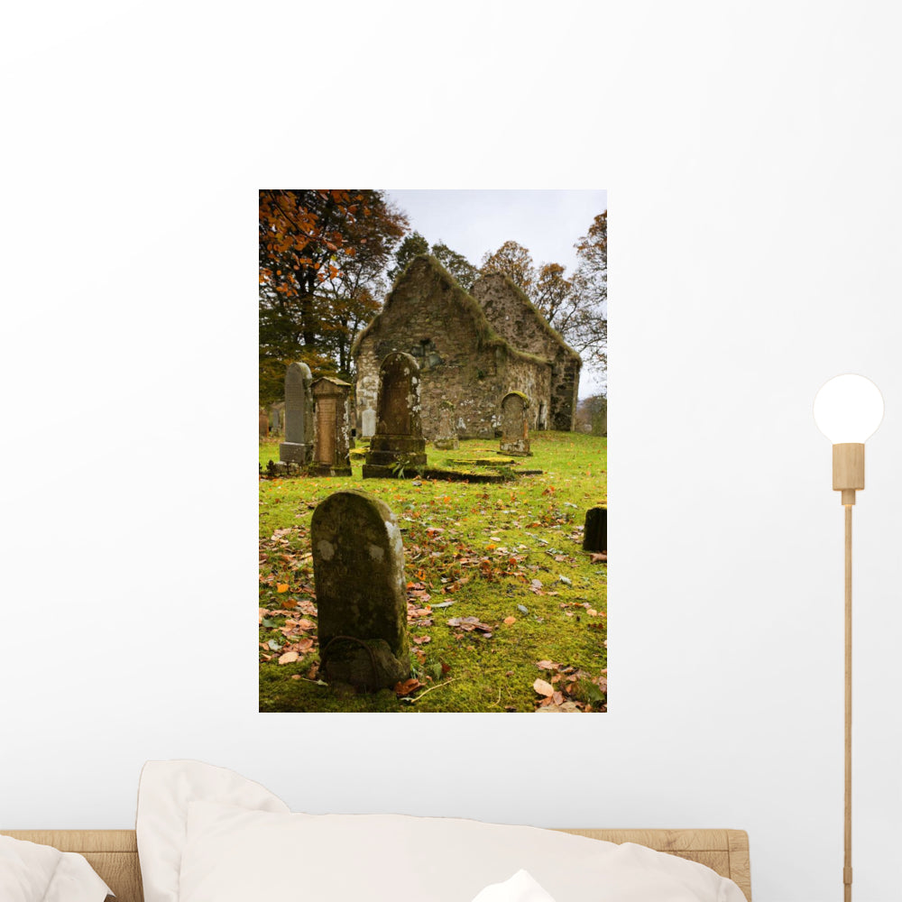 Ruins Church and Graveyard Wall Mural – Wallmonkeys