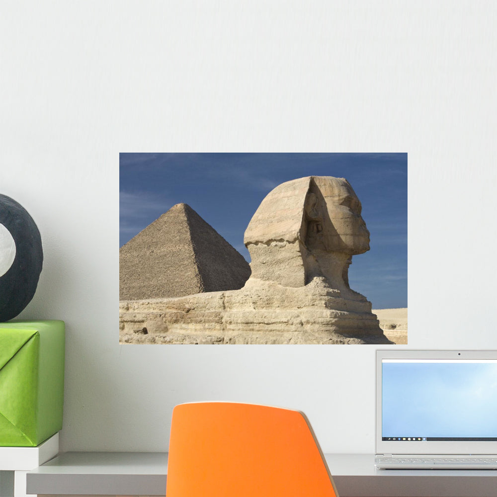 Sphinx with Pyramid Wall Mural – Wallmonkeys