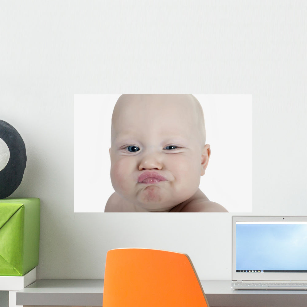 Baby Making Funny Face Wall Mural – Wallmonkeys