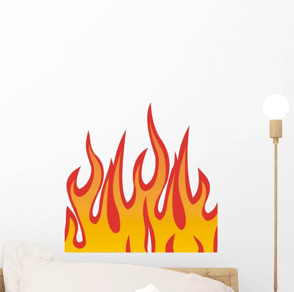 Flames Illustration Wall Decal – Wallmonkeys