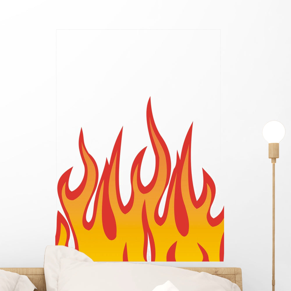 Flames Illustration Wall Decal – Wallmonkeys