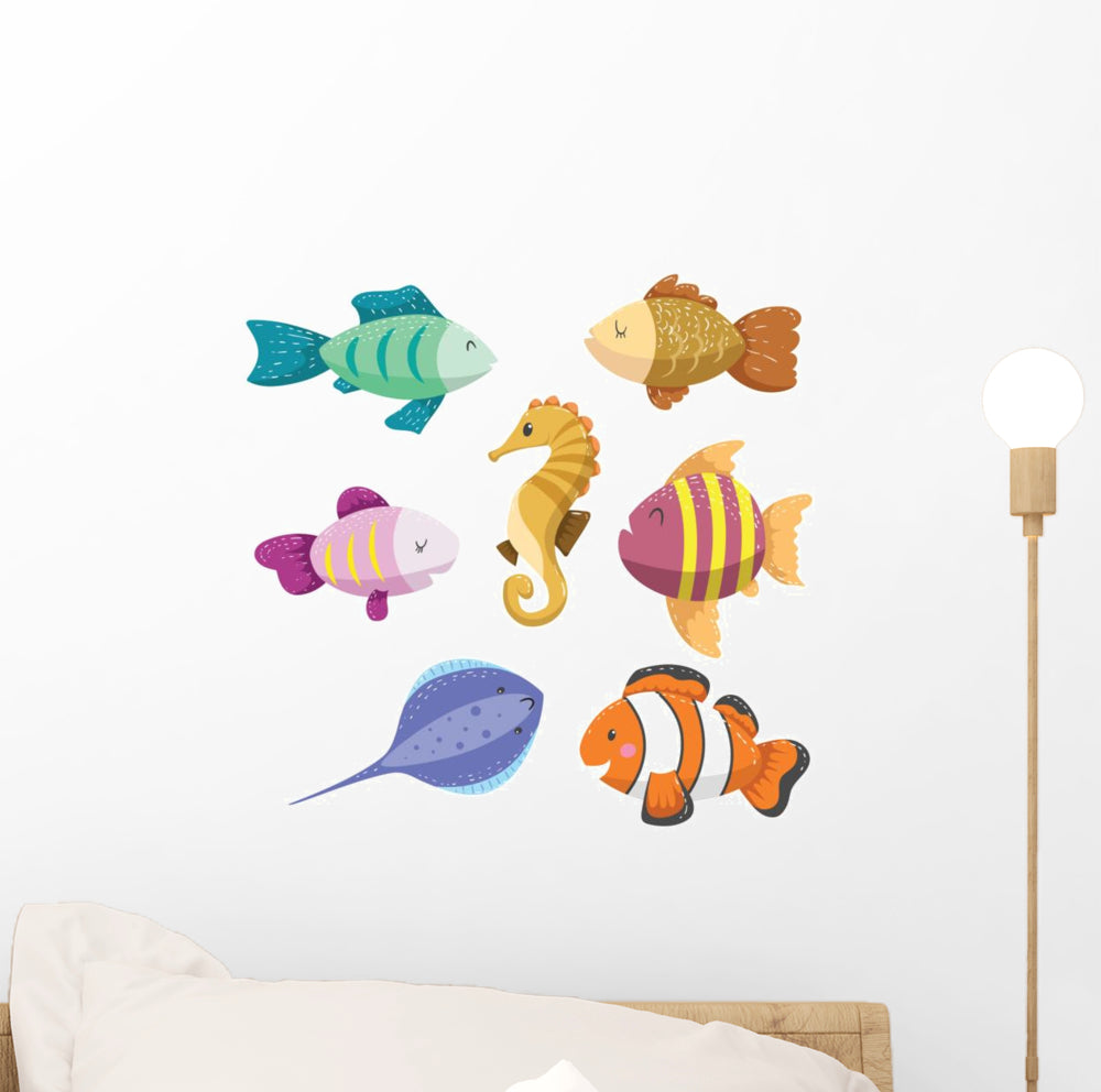 Set Tropical Sea Fish Wall Decal Sticker Set - WallMonkeys.com ...