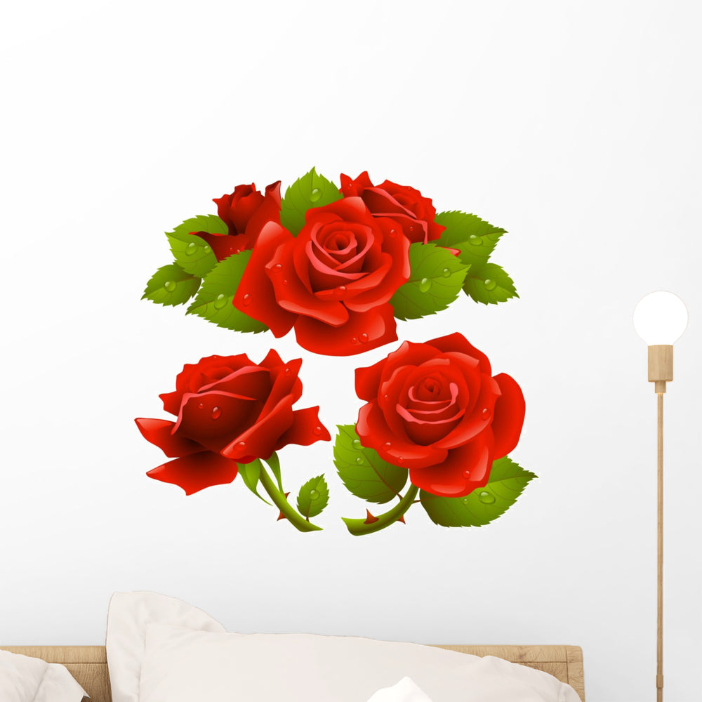 Red Roses Set – Wallmonkeys